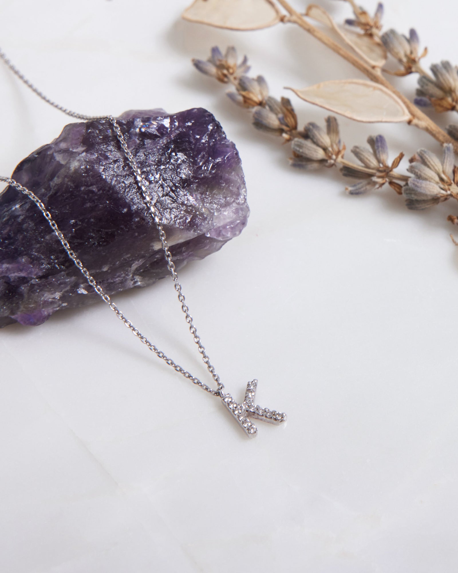 Real diamond k necklace store